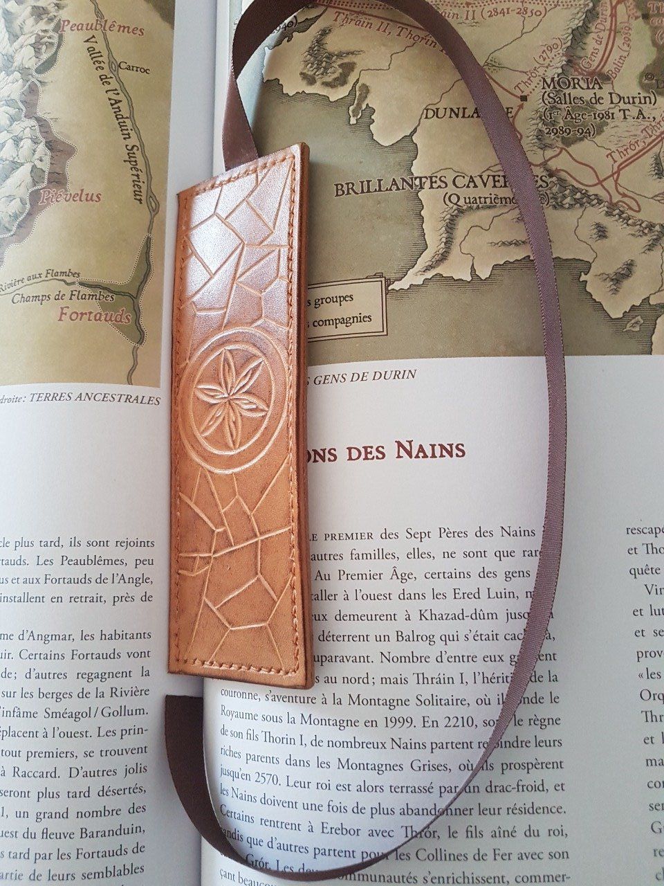 Marque-page signet luxe, rosace simple - Bibliograveuse